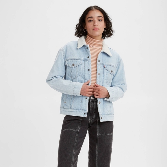 Garage | Jackets & Coats | Garage Sherpa Lined Denim Jacket Light ...